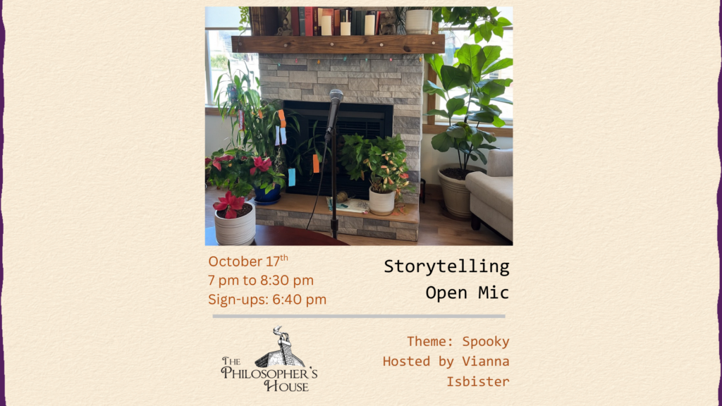 Storytelling Open Mic: Spooky theme – The Philosopher's House